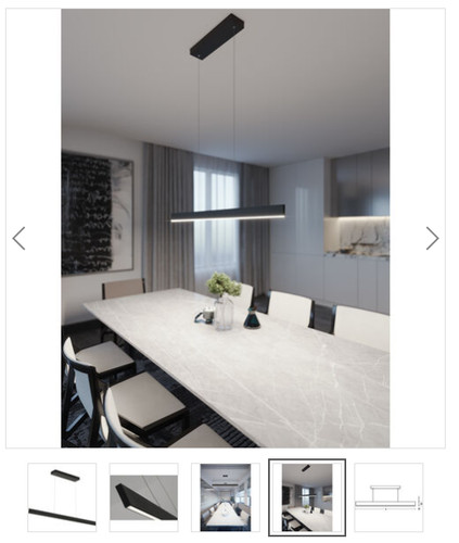 Stealth LED 1 inch Black linear pendant ceiling light (60 qty) | eBay