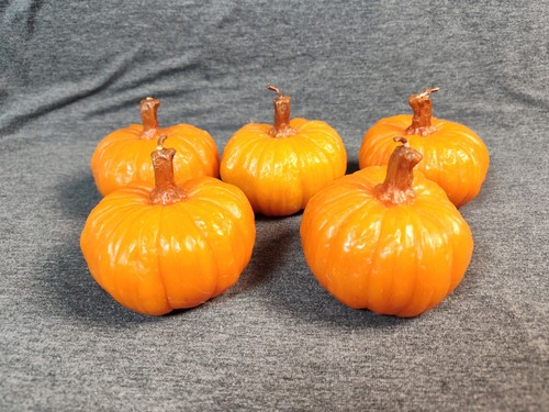 The White Barn Orange Pumpkin Shaped Candle Lot Of 5 Fall, Halloween 3 ...