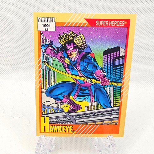 1991 Marvel Universe Super Heroes Comic Trading Card #20 Hawkeye ...