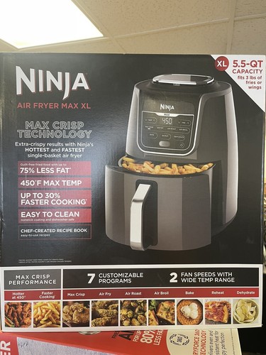 Ninja AF161 Air Fryer 5.5-Quart - Gray 714752108531| eBay