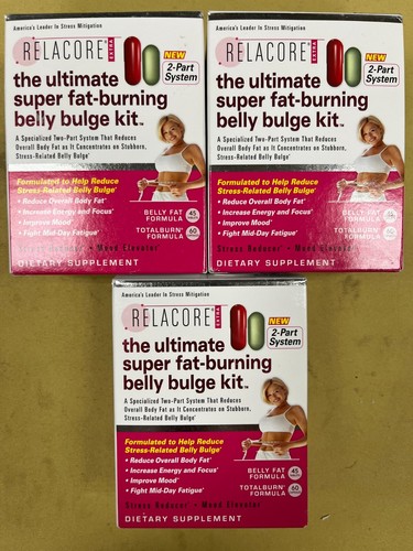 3 New Relacore Extra Ultimate Super Fat-Burning Belly Bulge Kit - Exp ...