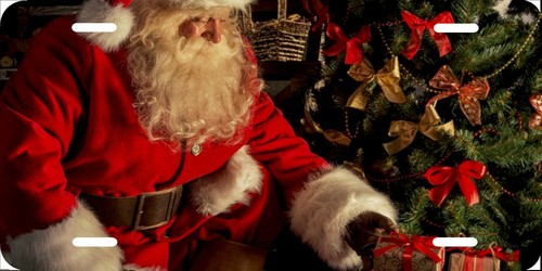 Santa Claus, Christmas, License Plate New Car Tag Metal Aluminum, USA ...