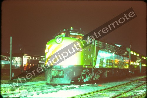 Original Slide BN Burlington Northern 9912 EDM E9AM 8-22-74 Aurora ILL ...