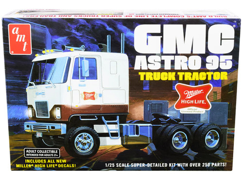 Skill 3 Model Kit GMC Astro 95 Truck Tractor "Miller" 1/25 Scale Model ...