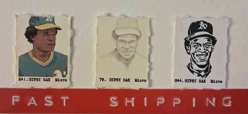 (3) RICKEY HENDERSON A's Gypsy Oak Micro Gumball Machine Baseball Cards ...