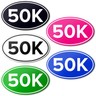 "50k" IRON MAN Marathon euro oval runner jogging Bumper Decal Sticker ...