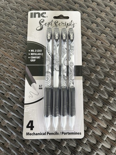Four Pack Inc. Soft Scripts No. 2 Lead Refillable Mechanical Pencils | eBay