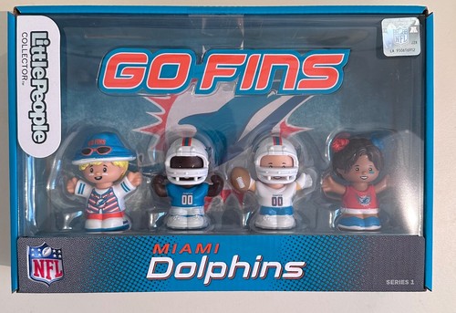 NIB Fisher-Price Little People Miami Dolphins Collector Figure 4 Pack ...