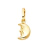 14k 14kt Yellow Gold Polished Puffed Moon Charm PENDANT | eBay