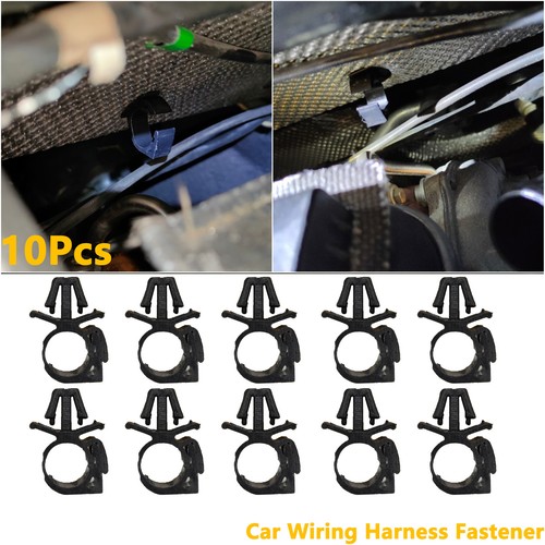 10x Car Wire Harness Fasteners Plastic For Fixed Clips Auto Route Clamp ...