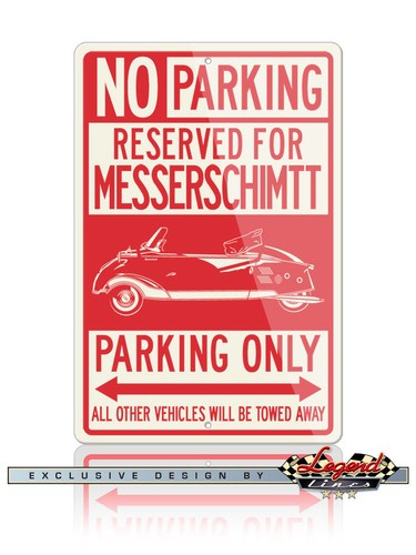 Messerschmitt KR175 KR200 Convertible Reserved Parking Sign 12x18 8x12 ...