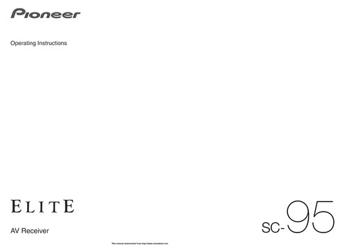 Pioneer SC-95 Receiver Owners Manual | eBay