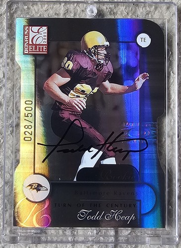 2001 Donruss Elite Todd Heap #157 Rookie RC Diecut Auto /50 Baltimore ...
