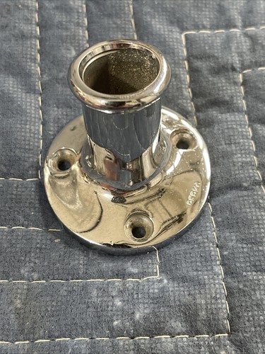 PERKO 3/4" CHROME PLATED BRONZE FLAG POLE HOLDER SOCKET | eBay