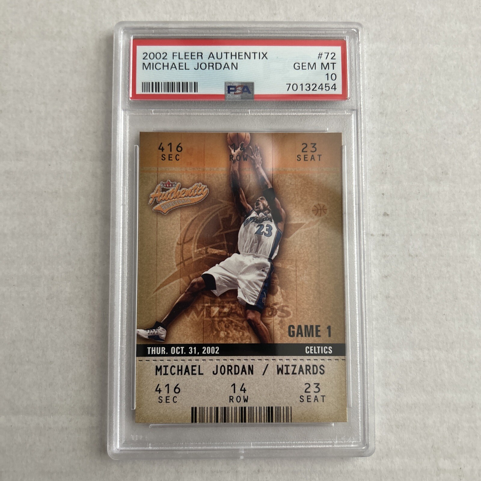 Michael Jordan 2002 Fleer Authentix #72 Base Price Guide - Sports Card ...