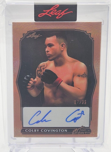 Colby Covington 2023 Leaf Art of Sport #BA-CC1 Auto Bronze /35 ...