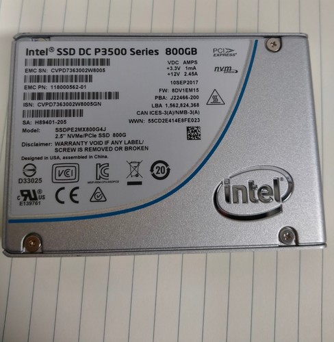 Intel DC P3500 Series 800GB SSD PCIe NVMe 2.5" SSDPE2MX800G4J Solid State Drive | eBay
