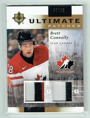 11-12 UD Upper Deck Ultimate Patches Brett Connolly /35 Dual Patches | eBay