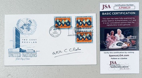 Arthur C Clarke Signed Autographed First Day Cover JSA 2001 A Space ...