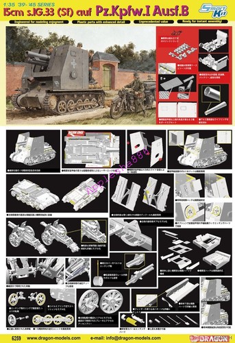 DRAGON 6259 1/35 15cm s.IG.33 (Sf) auf Pz.Kpfw.I Ausf.B | eBay UK