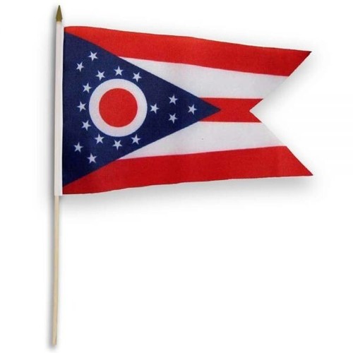 12x18 Inches 12 x 18 Ohio State Stick Flag wood Staff | eBay
