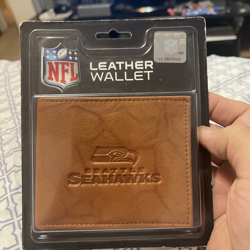 Seattle Seahawks Leather Billfold Wallet in Brown NFL | eBay
