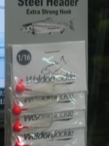 Lot Of 12 Weldon Mini Foo Steel Header Jigs 1/16oz RED HEAD/WHITE Trout ...