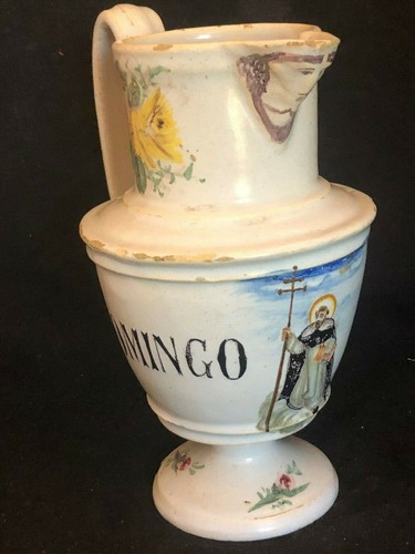Pitcher Patronymic Polychrome Faience Don Domingo Llombart 19th Century ...