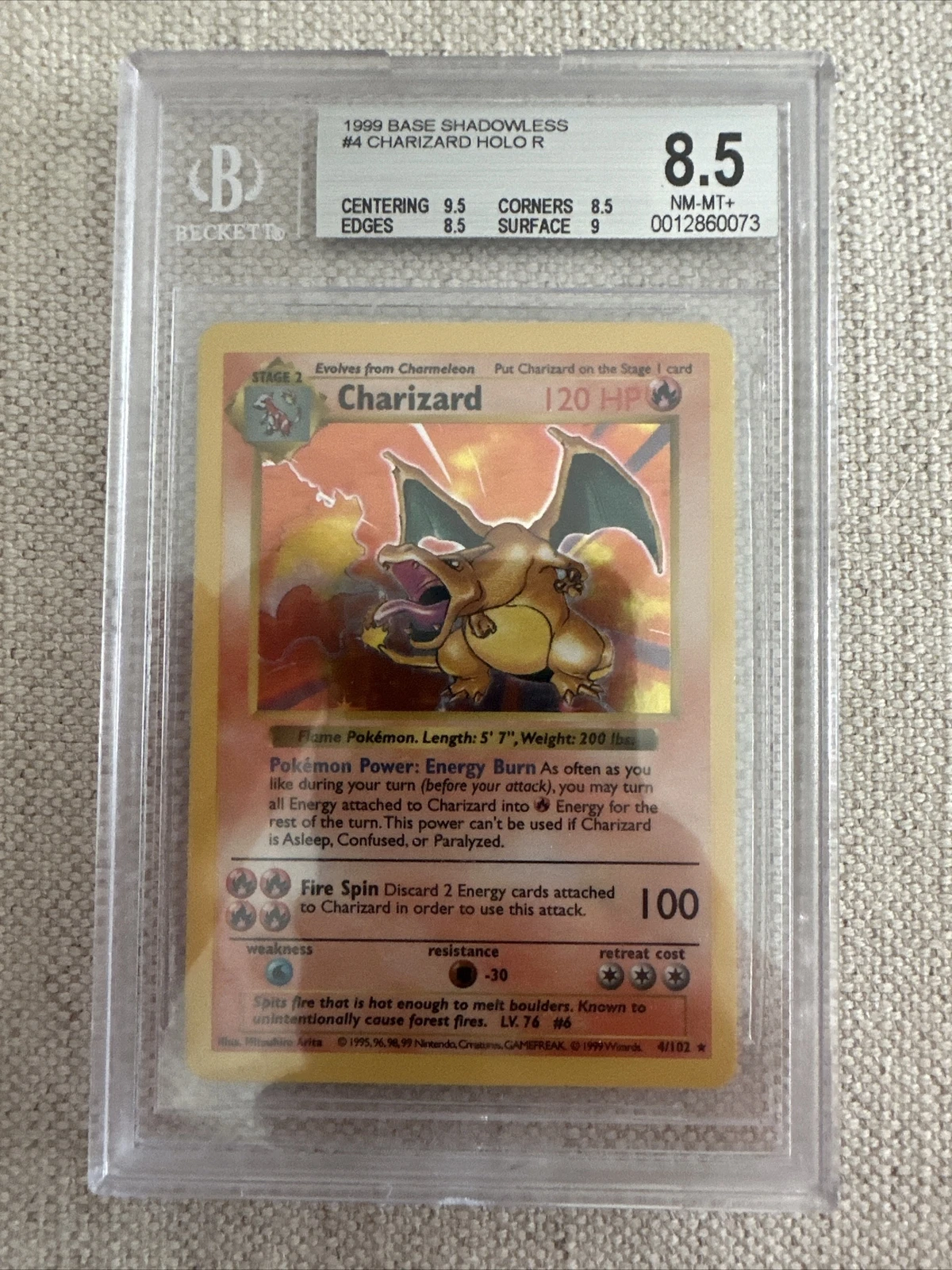 Charizard 1999 Pokemon Game #4 Shadowless Holo Price Guide - Sports ...