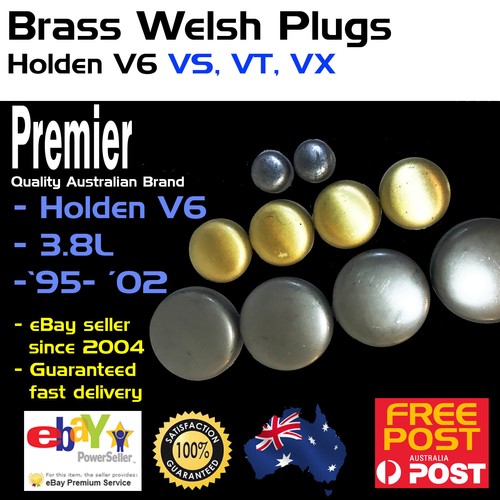 New Brass & Stainless steel Welch Welsh Plug Kit Fits Commodore V6 3.8L ...