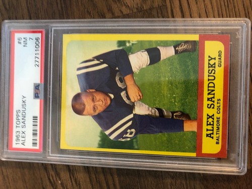 1963 Topps #6 Alex Sandusky *Colts* PSA 7 NM | eBay
