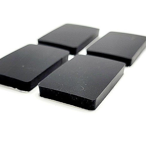1 1/2" x 1" Rectangle Rubber Feet Bumper Spacer Stick On Base 3/16 ...
