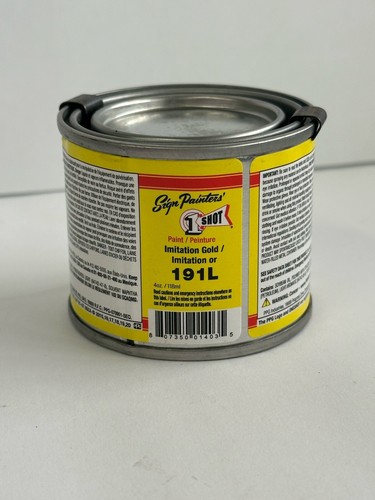 1/4 Pint 1 Shot 191L IMITATION GOLD Paint Lettering Enamel Pinstriping ...