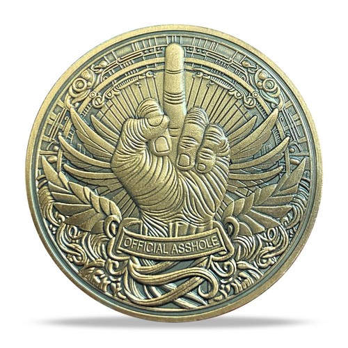 Funny Challenge Coin Official Bad Man Middle Finger Fu*ks Coin Cool ...