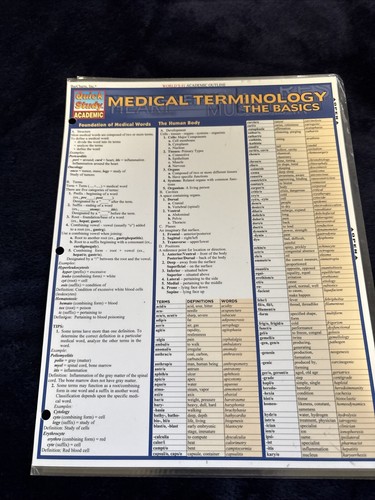 Quick Study Academic Study Guides Nursing & Medical Terminology Nursing ...