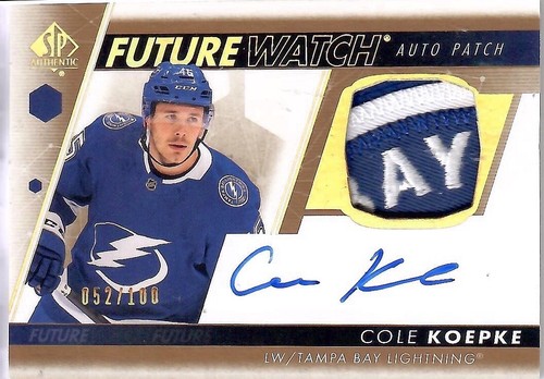 2022-23 SP Authentic Future Watch Rookie Auto Patch #FWAP-CK Cole ...