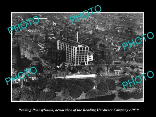 OLD 8x6 HISTORIC PHOTO OF READING PENNSYLVANIA AERIAL VIEW OF HARDWARE ...