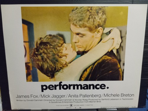 Lobby Card 1970 PERFORMANCE X-Rated James Fox French vixen Michele ...