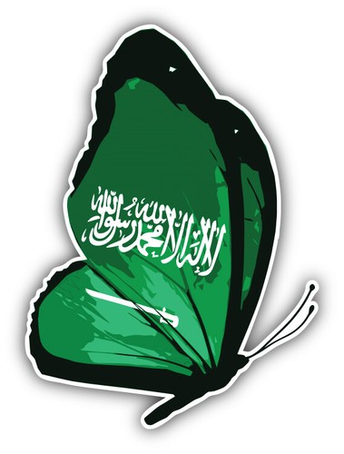 Saudi Arabia Flag Butterfly Car Bumper Sticker Decal | eBay