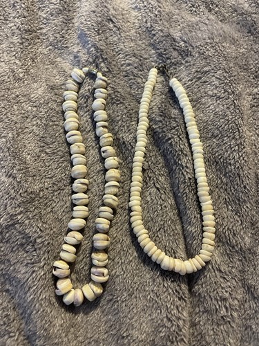 Vtg 90s White Puka Pooka Layered Shell Hawaiian Necklace Surfer Maui ...