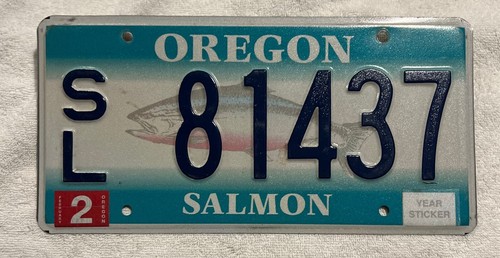 LICENSE PLATE OREGON SALMON 81437 | eBay