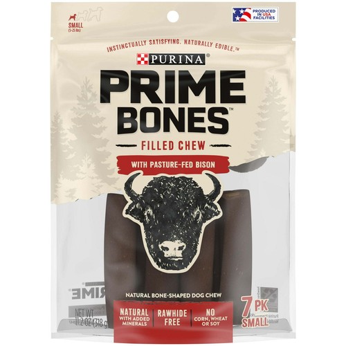 Purina Prime Bones Bison Natural Chews for Dogs, 11.2 oz Pouch | eBay