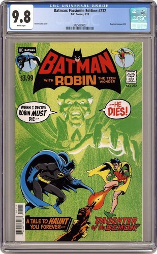 Batman: Facsimile Edition #232 CGC 9.8 Neal Adams 1st Ra's al Ghul O ...