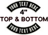 Custom Embroidered 9" Top And Bottom Rocker Patch 2 pc Set Biker MC ...