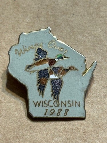 Vintage Wings Over Wisconsin 1988 Hunting Hat Jacket Lapel Pin Tie Tac ...