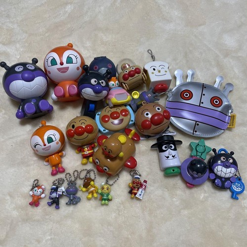Anpanman Figure Mascot keychain lot of 22 Set sale Anime Goods Dokin ...