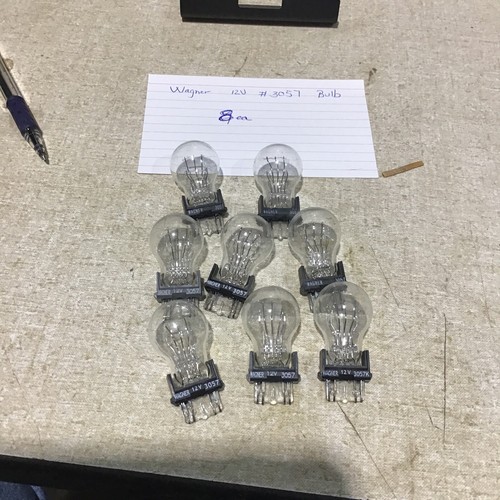 Lot of (8) Wagner 3057 Miniature Light Bulb - Double Contact Wedge GT-8 ...