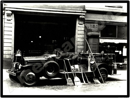 Vtg. Fire Truck New Metal Sign: Fire Insurance Patrol Truck Ready for ...