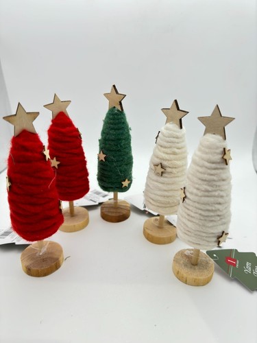 Target Bullseye Playground Set of 5 Yarn Wrapped Christmas Trees | eBay