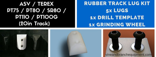 RUBBER TRACK REPAIR KIT ASV / TEREX / SR80 / PT80 / PT75 / PT110 (20in ...
